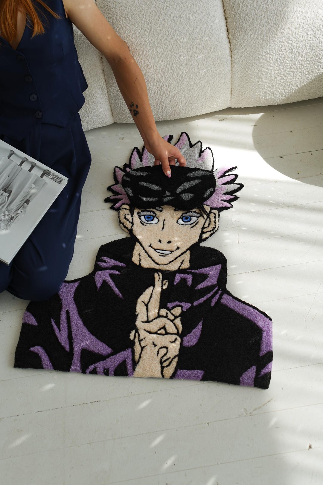 Gojo Satoru, Jujutsu Kaisen Anime Rug , Anime Carpet, Anime Art Rug ...