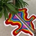 Drippy Fluid Rainbow Fluffy Tufted Mirror Rug , Custom Tufted Rug ...