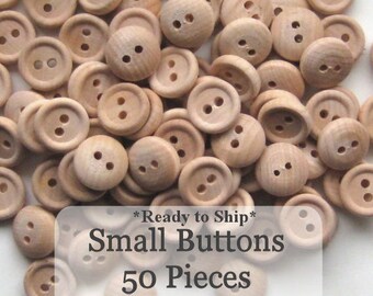 Small Wooden buttons 1/2 inch unfinished DIY | Etsy