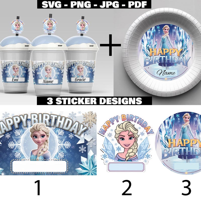 Elsa Stickers - Etsy