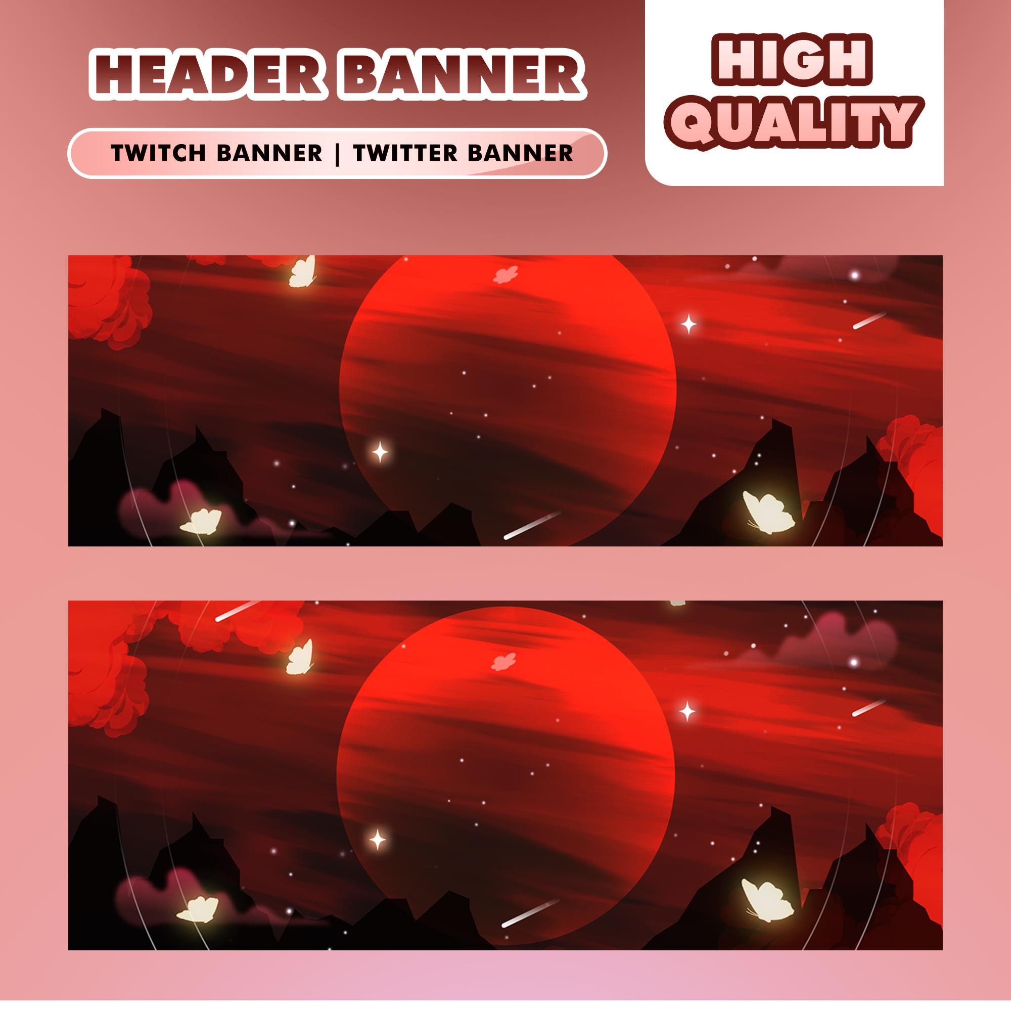Crimson Eclipse Animated Stream Overlay Pack for Twitch Kick Youtube ...