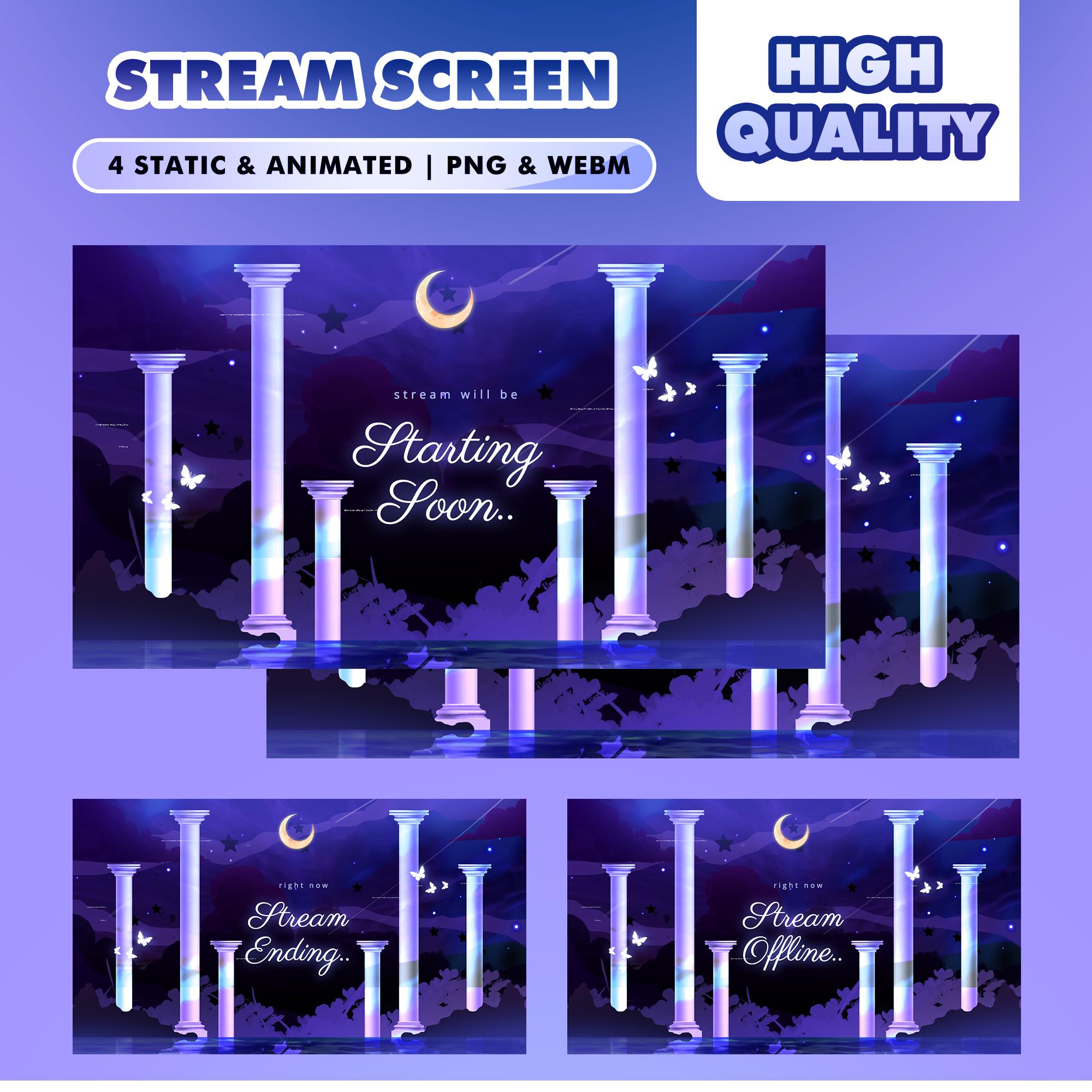 Dream Hall Animated Stream Overlay Package for Twitch and Youtube ...