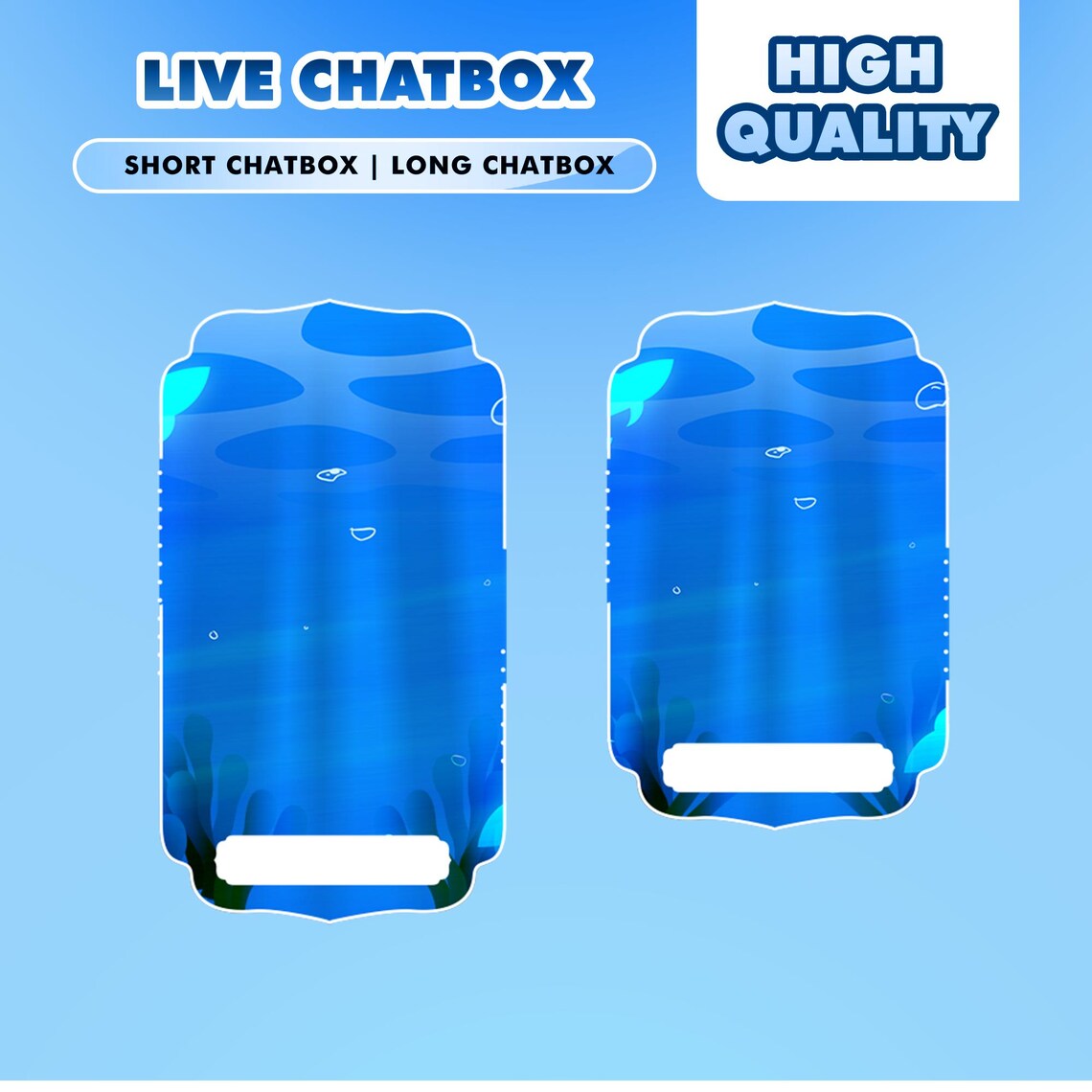 Undersea Ocean Twitch Overlay Package – Blue Marine Aquarium Theme/fish ...