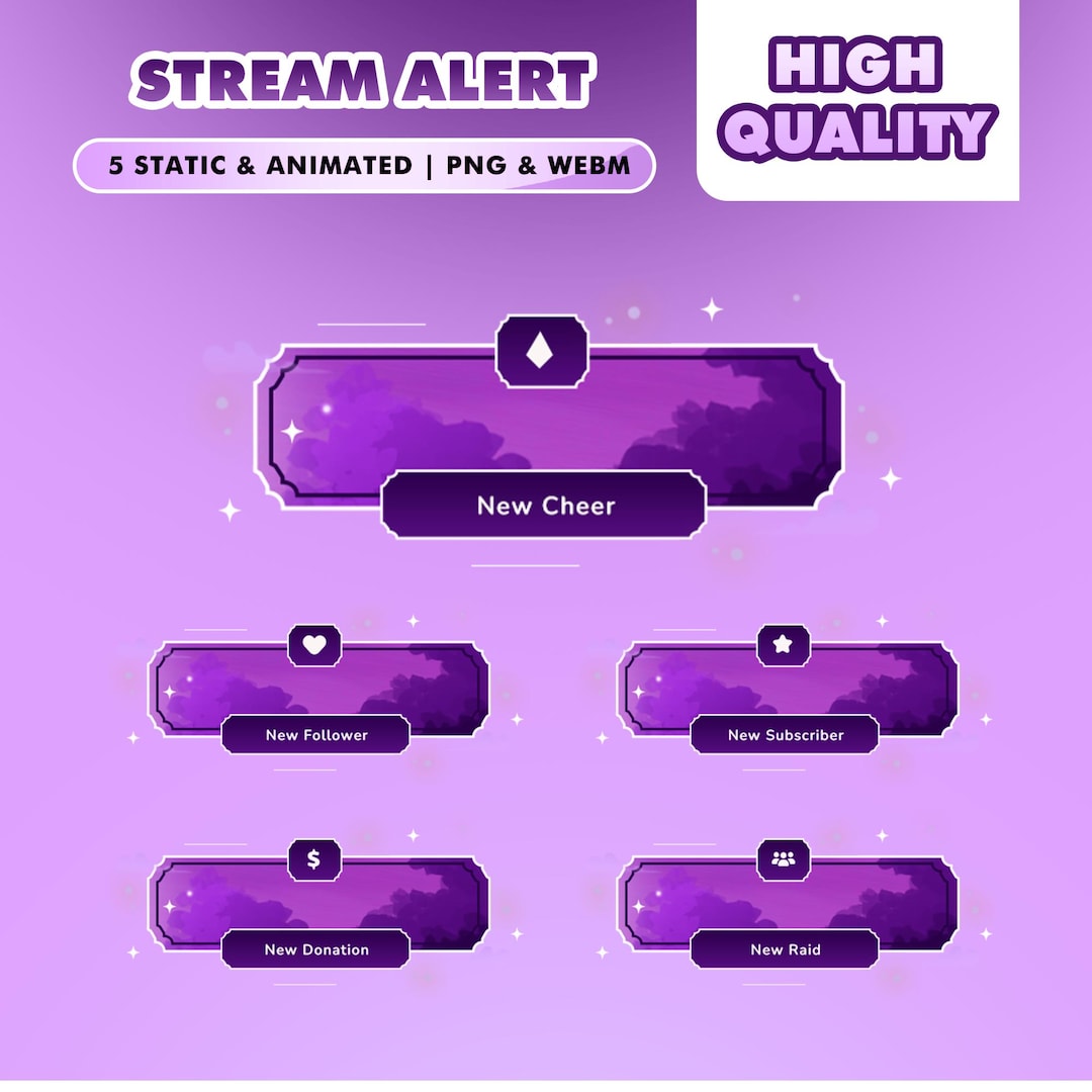Moonlit Trains Animated Stream Alerts for Twitch Kick Youtube – Pop-up ...