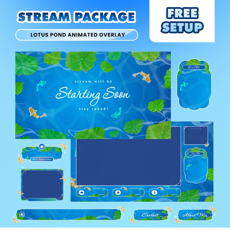 Buy Lotus Pond Stream Package – Koi Fish Garden/zen Water Aesthetic ...