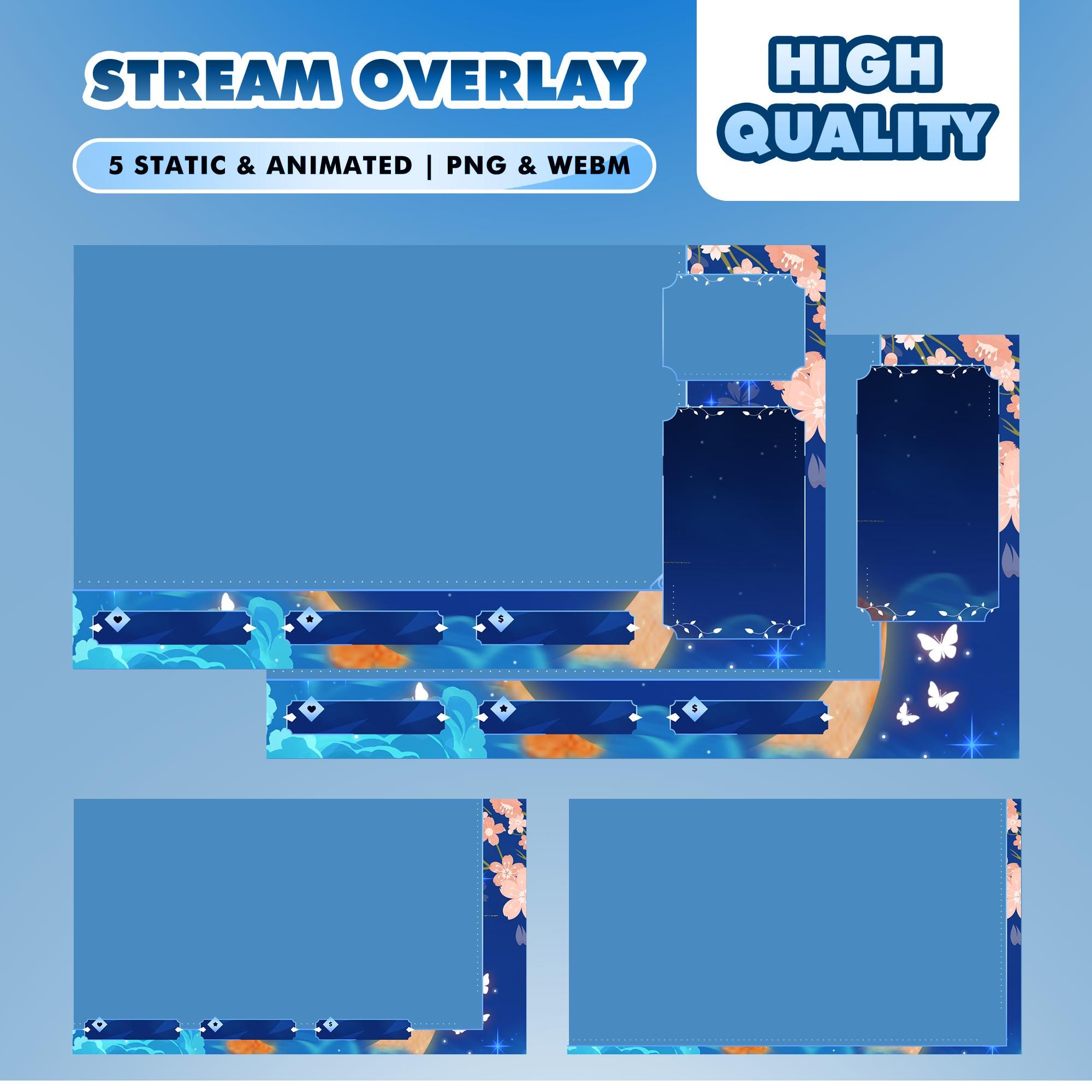Sakura Moon Stream Package – Sakura Blossom Night/japanese Moonlight ...