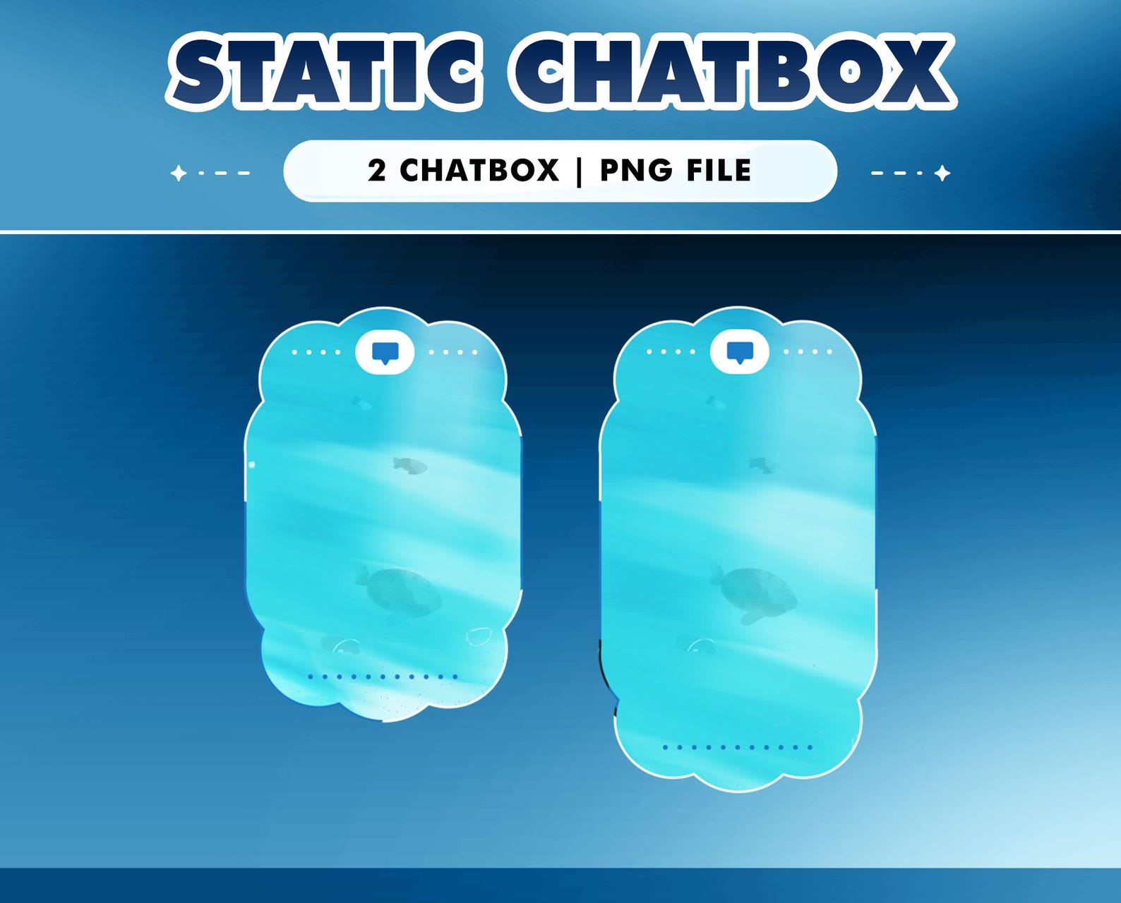 Under Sea Ocean Blue Animated Stream Overlay Package for Twitch OBS ...