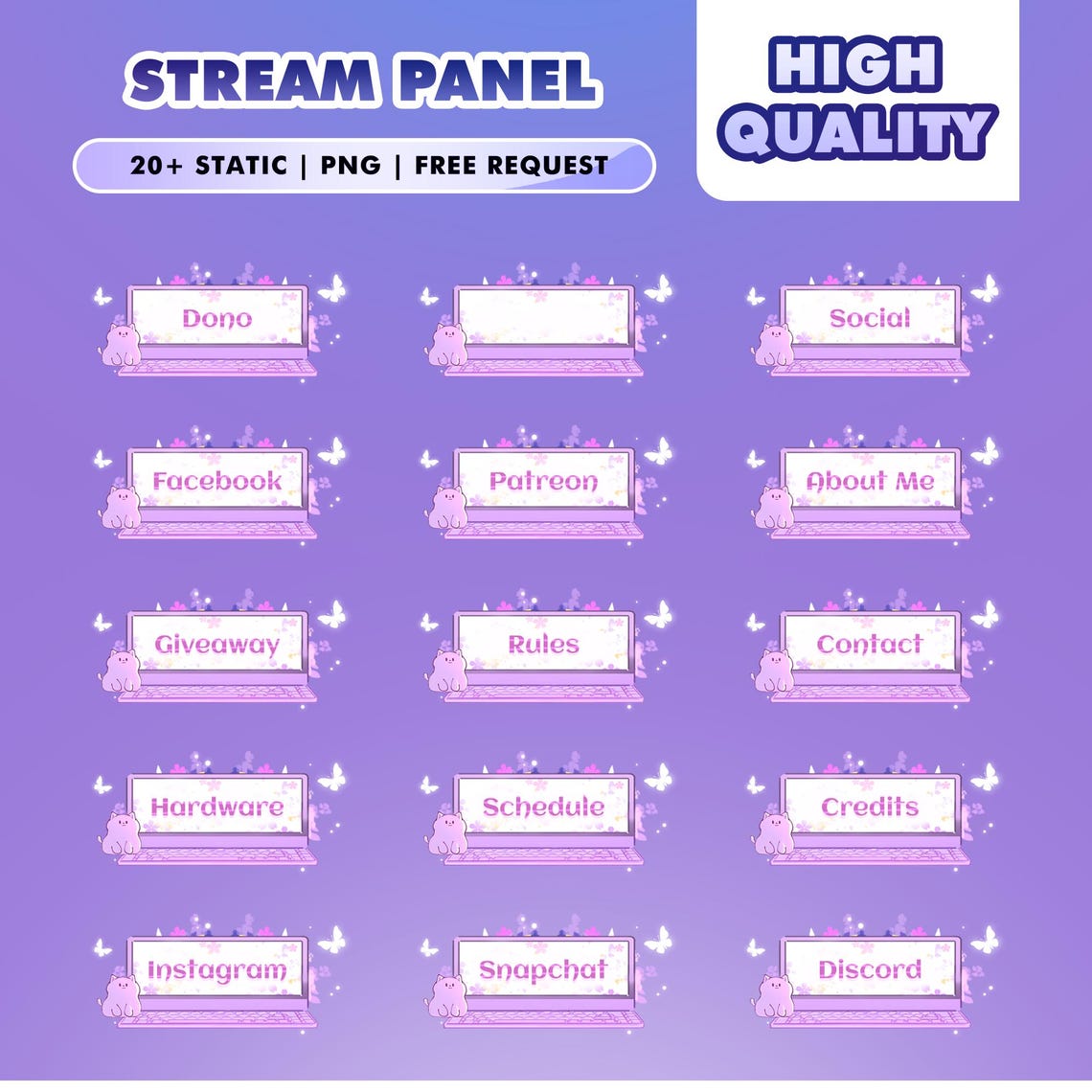 Lavender Dream Stream Package – Cute Bunny Lavender Room/pastel Purple ...