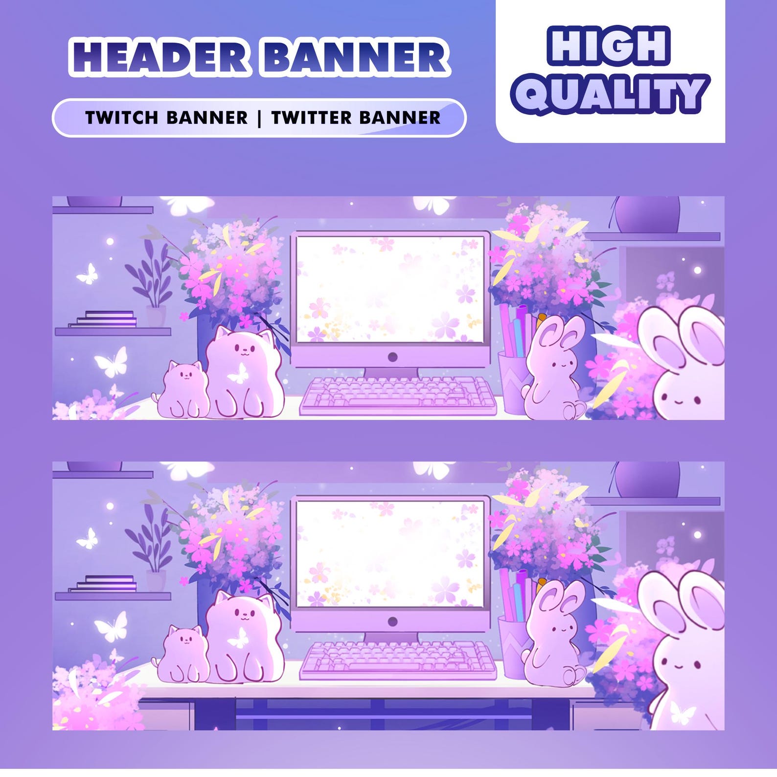 Lavender Dream Stream Package – Cute Bunny Lavender Room/pastel Purple ...