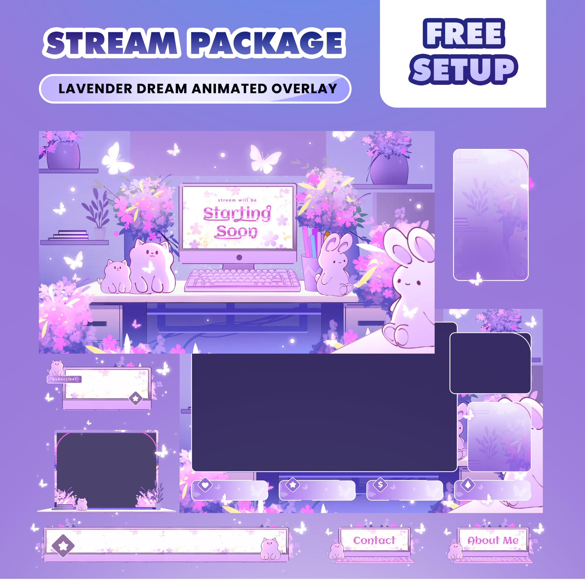 Lavender Dream Stream Package – Cute Bunny Lavender Room/pastel Purple ...