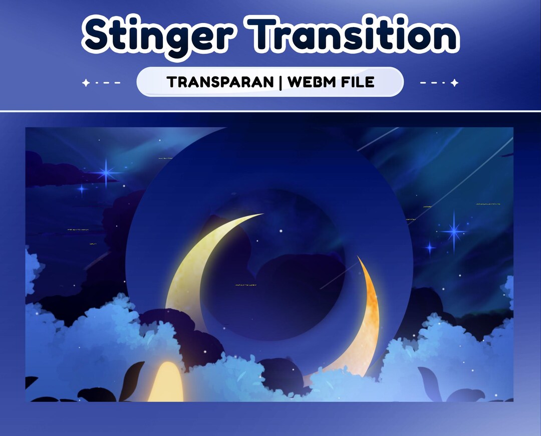 Serene Moonlake Stinger Transition – Celestial Night Sky/crescent Lake ...