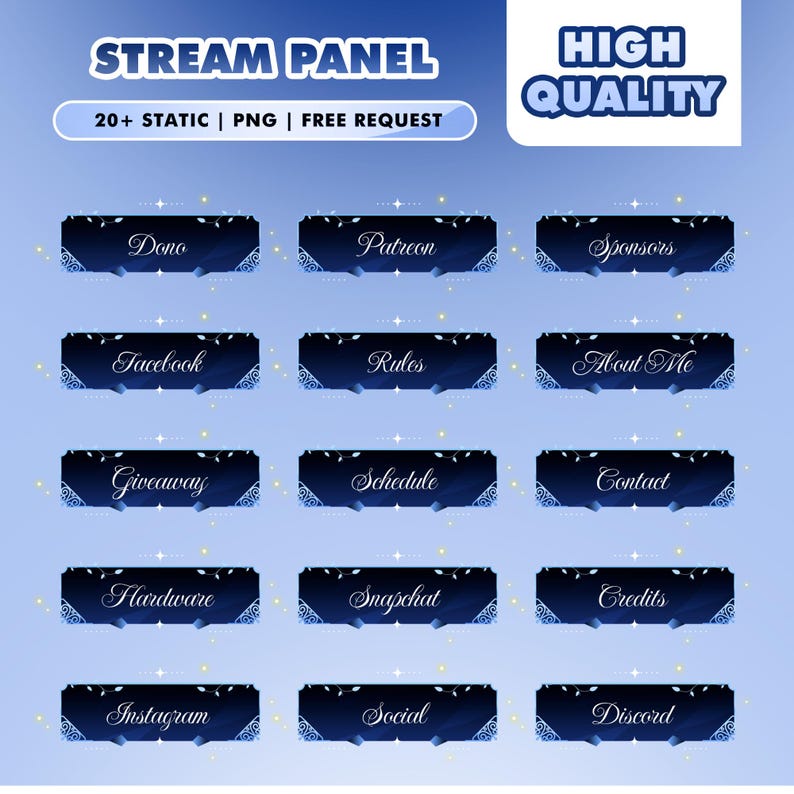 Letter of Star Animated Stream Overlay Package for Twitch OBS Starry ...