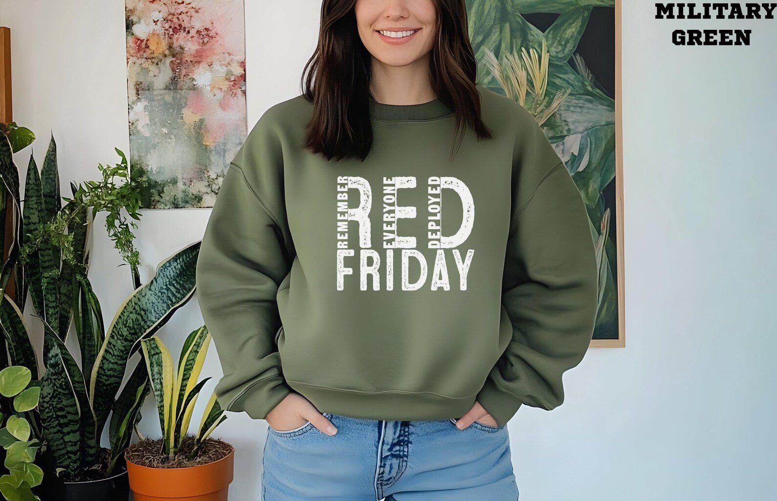 Red Friday Remember Everyone Deployed Sweatshirt, American Flag Us ...