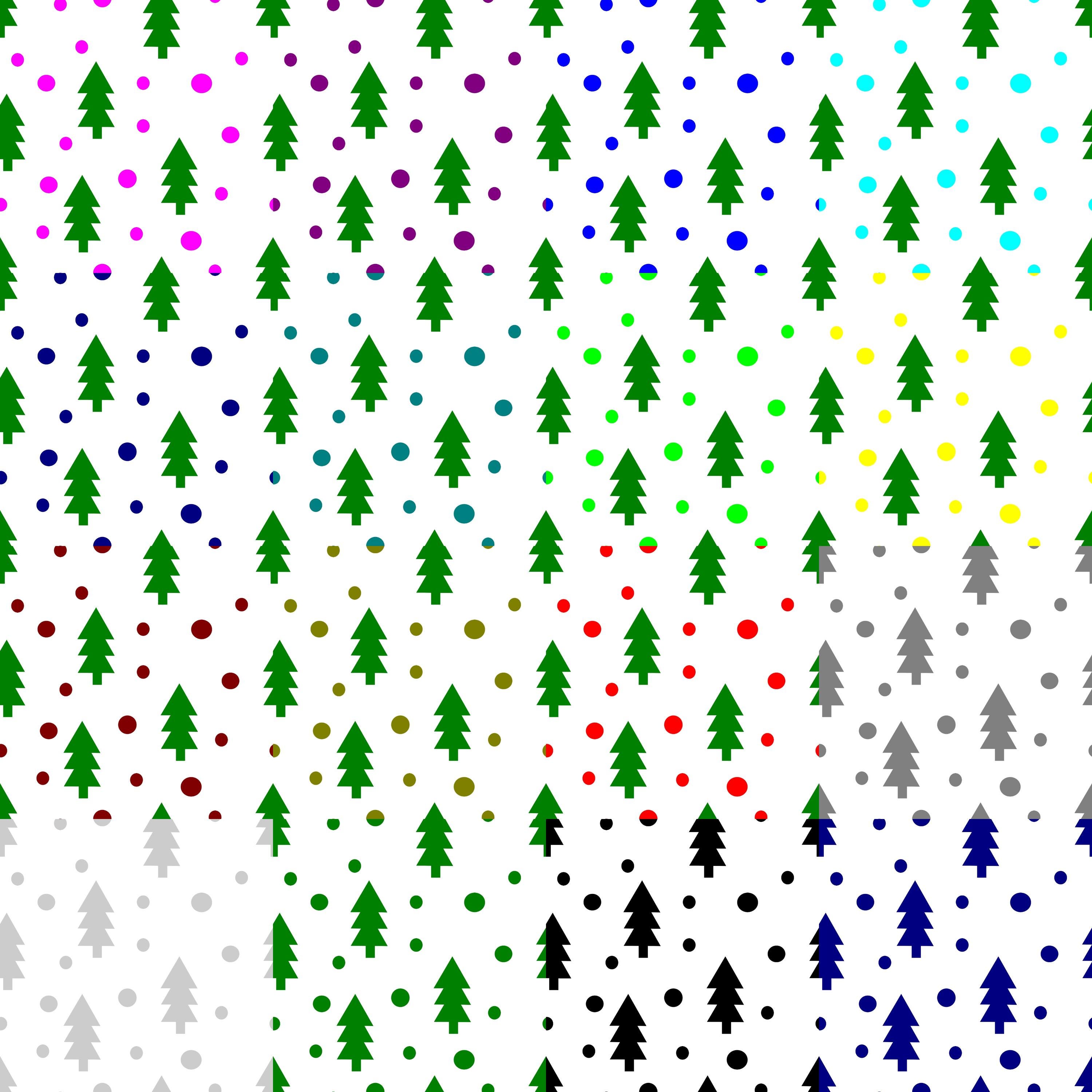 25 Colors Christmas Tree Seamless Repeat Digital Paper 300 Dpi PNG Pine ...