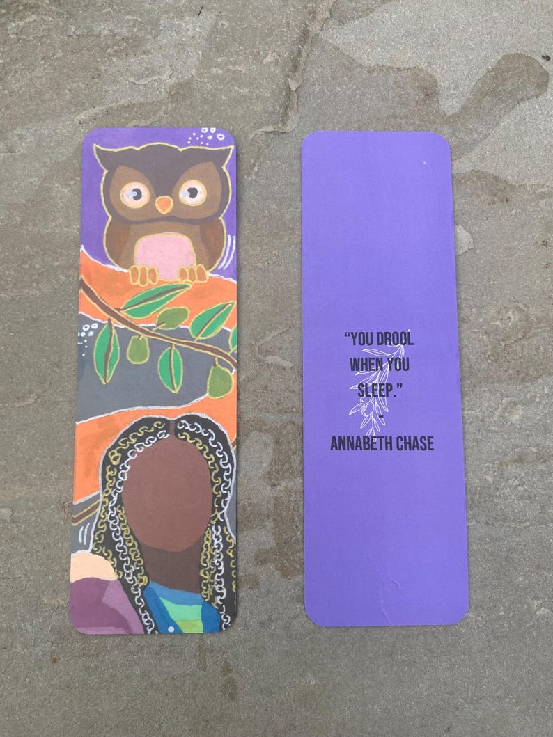 Percy Jackson Hand Painted Bookmark PJO - Etsy
