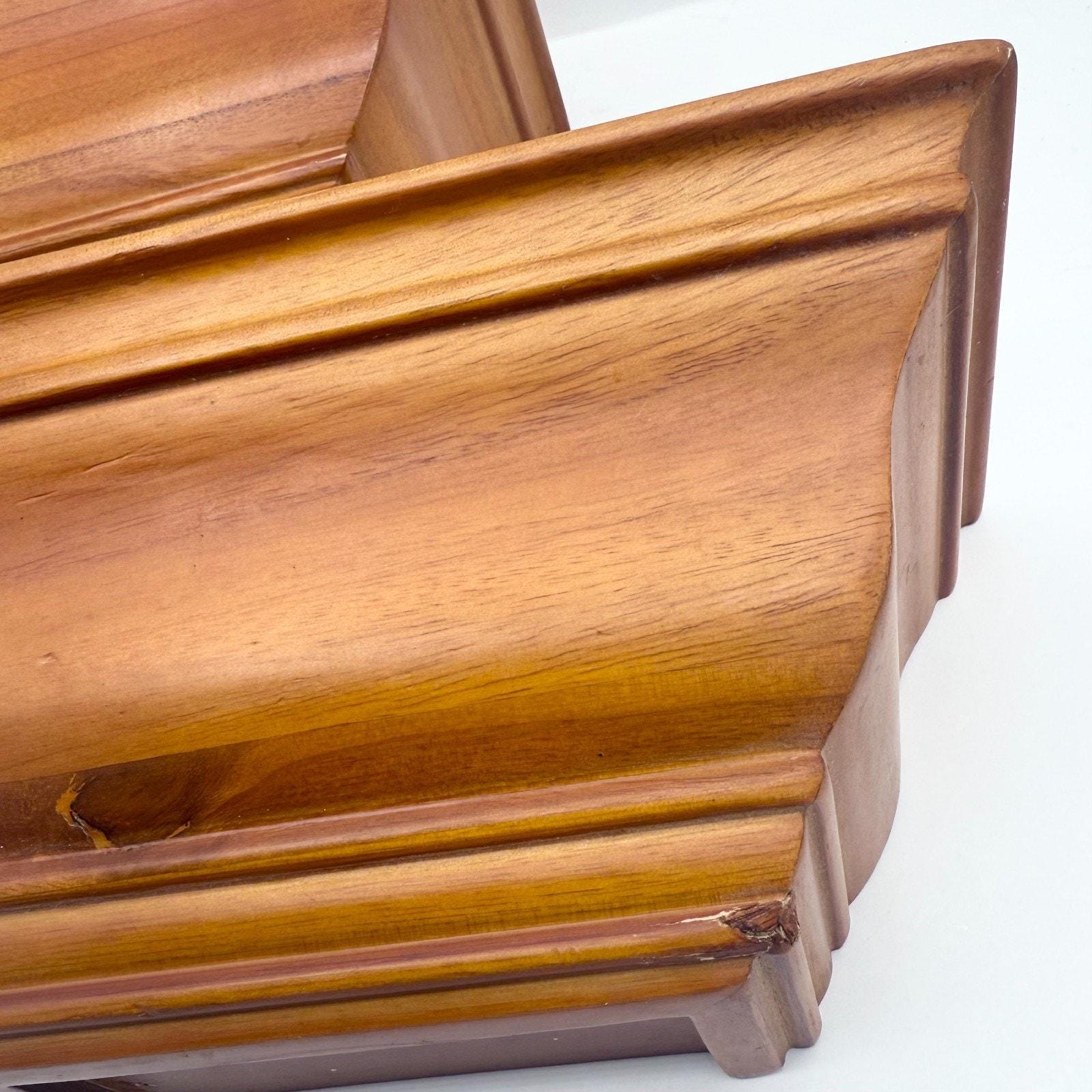 Pair of Wood Wall Plate Shelves With Groove, Gallery Ledge Kitchen ...