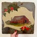 Red Barn Slate Wall Hanging ~ Country Cottage ~ 12.5" Vintage, Hand ...