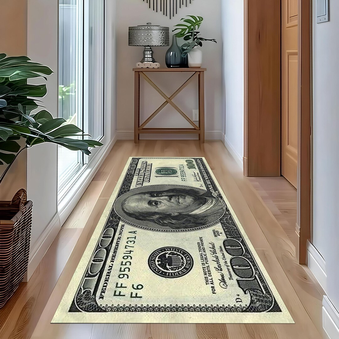 Hundred Dollar Bill Rug: Non-slip Money Rug - Etsy