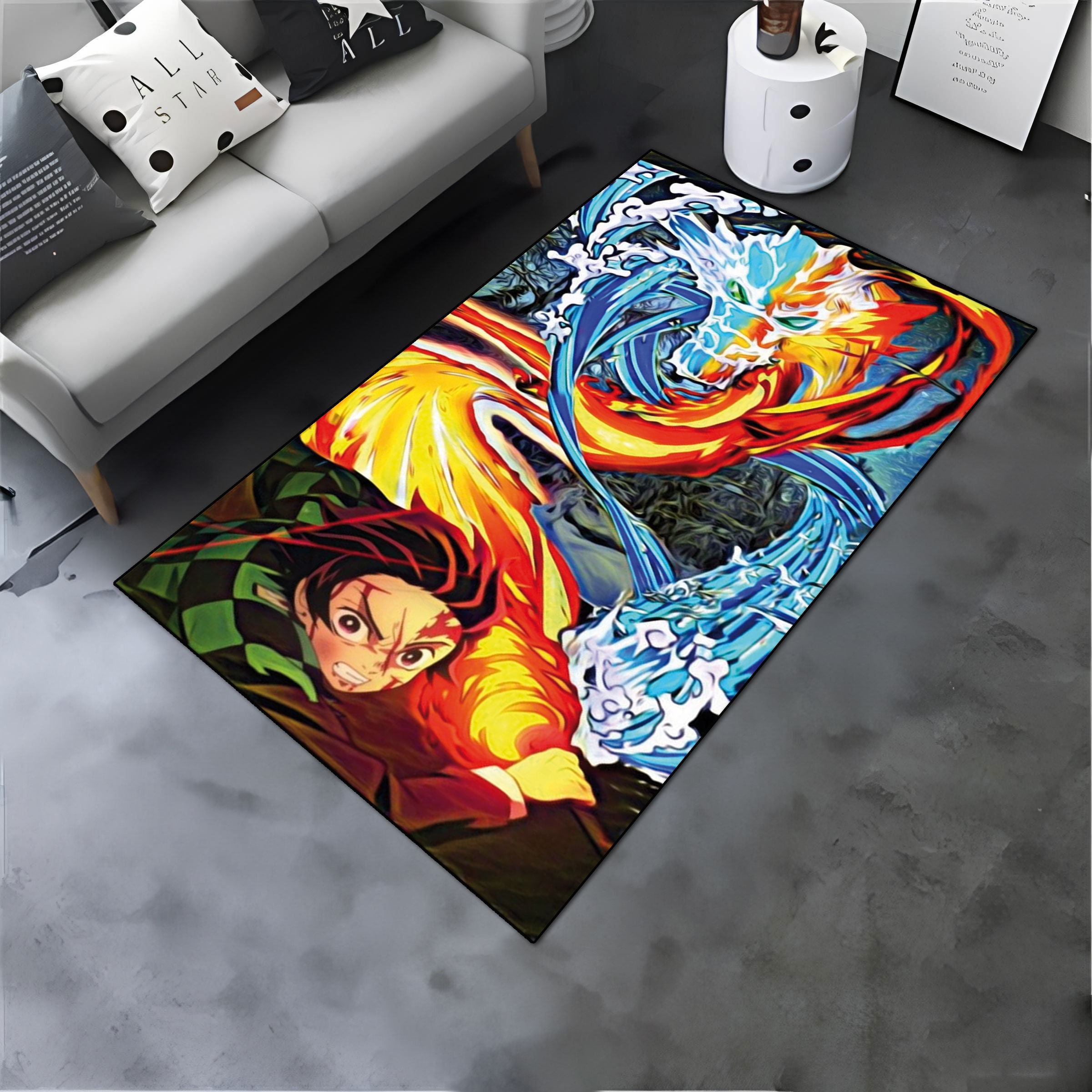 Anime Rug, Anime Carpet, Anime Art Rug, Anime Home Decor, Anime Area ...