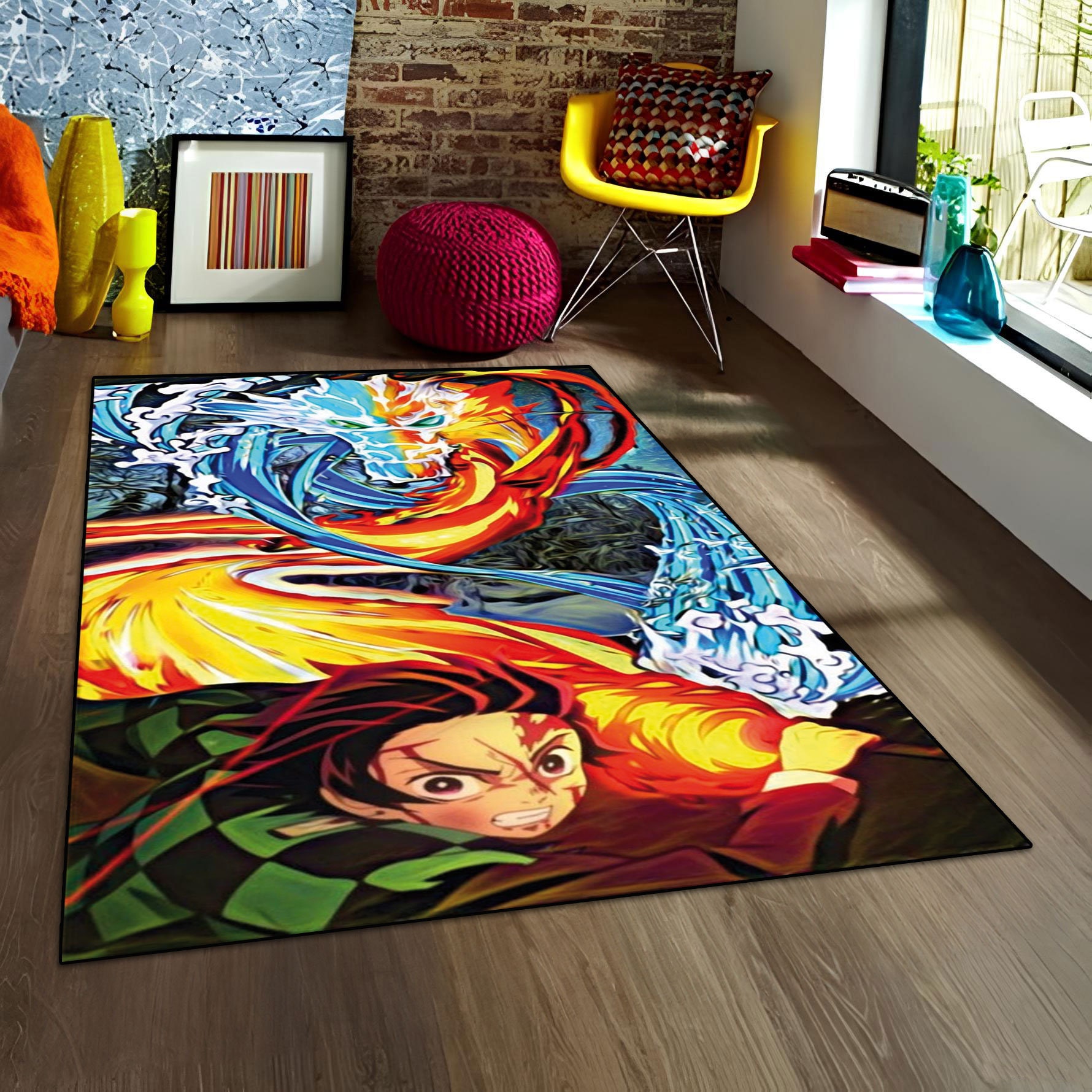 Anime Rug, Anime Carpet, Anime Art Rug, Anime Home Decor, Anime Area ...
