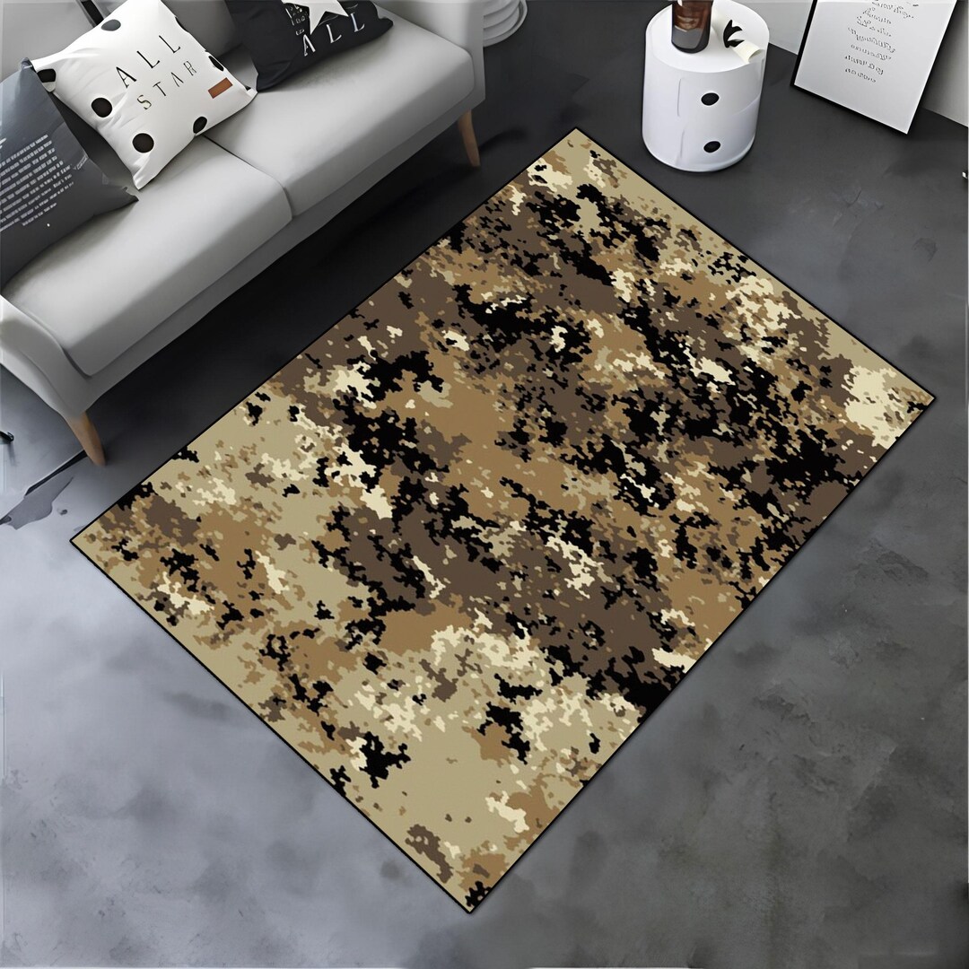Camouflage Pattern Rug,hunting Camouflage Rug,custom Area Rug,living ...