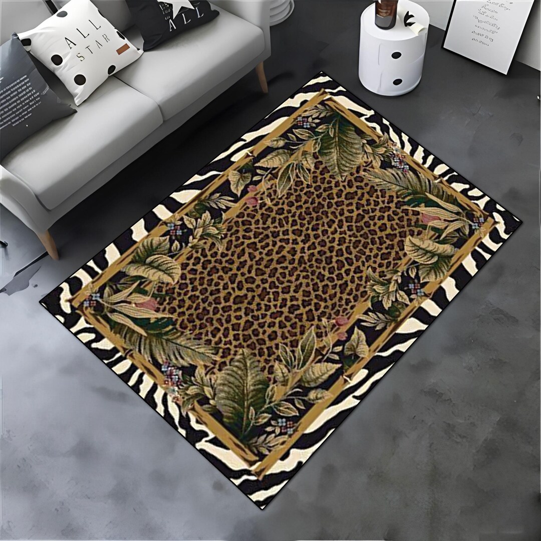 Leopard Rug,leopard Area Rug,leopard Skin Rug,bedroom Rug,living Room ...