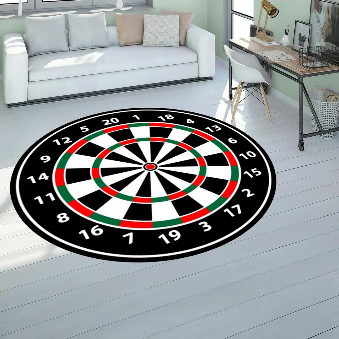 Dart Board Rug: Non-slip Game Room Decor - Etsy
