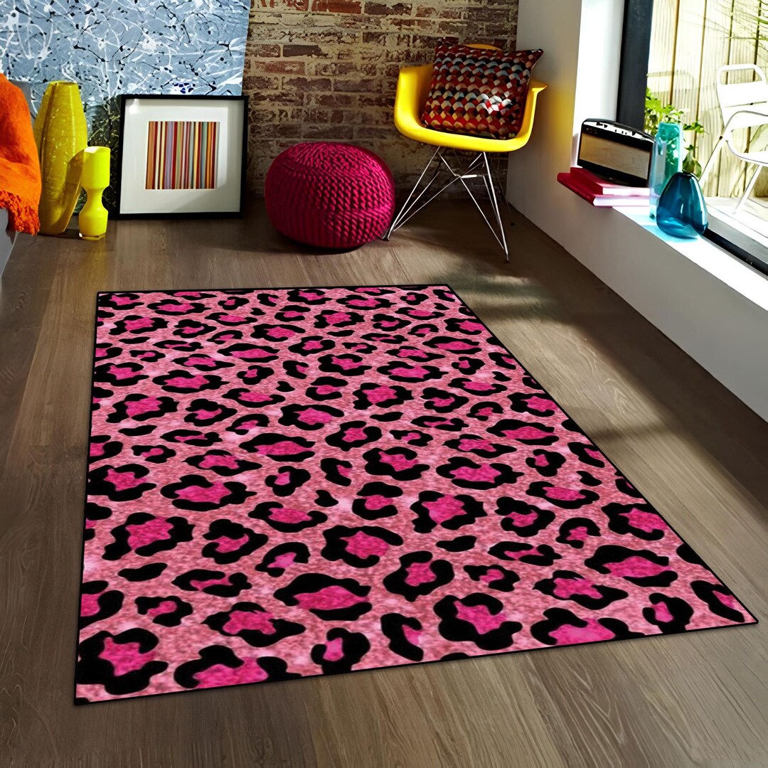 Animal Skin Rug,leopard Skin Rug,pink Bedroom Rug,living Room Rug ...