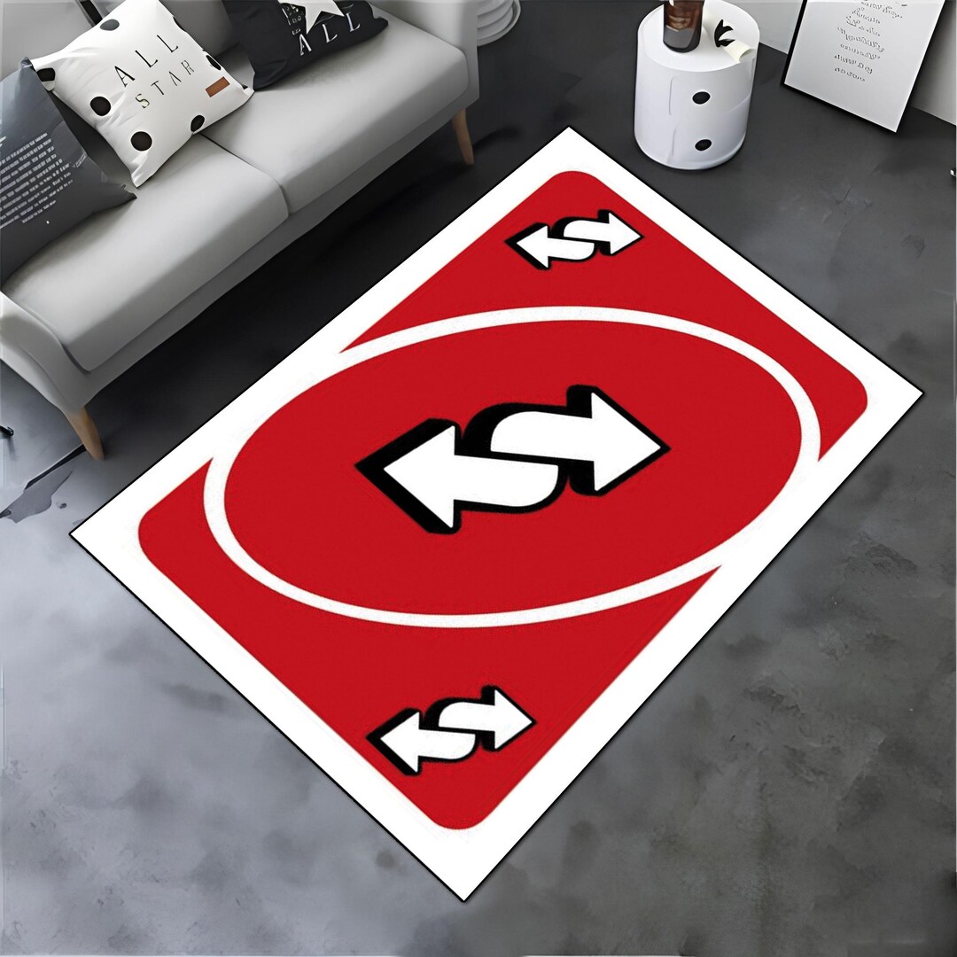 Uno Card Decor Rug,uno Reverse Card Rug,uno Card Game Rug,entertainment ...
