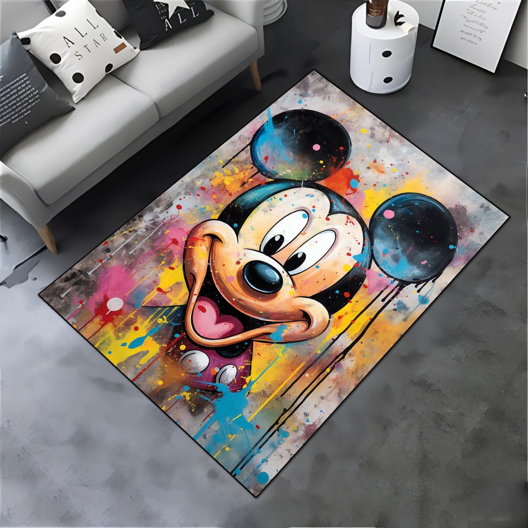 Mickey Mouse Rug,colourful Mickey Mouse Rug,modern Kids Room Rug,minnie ...