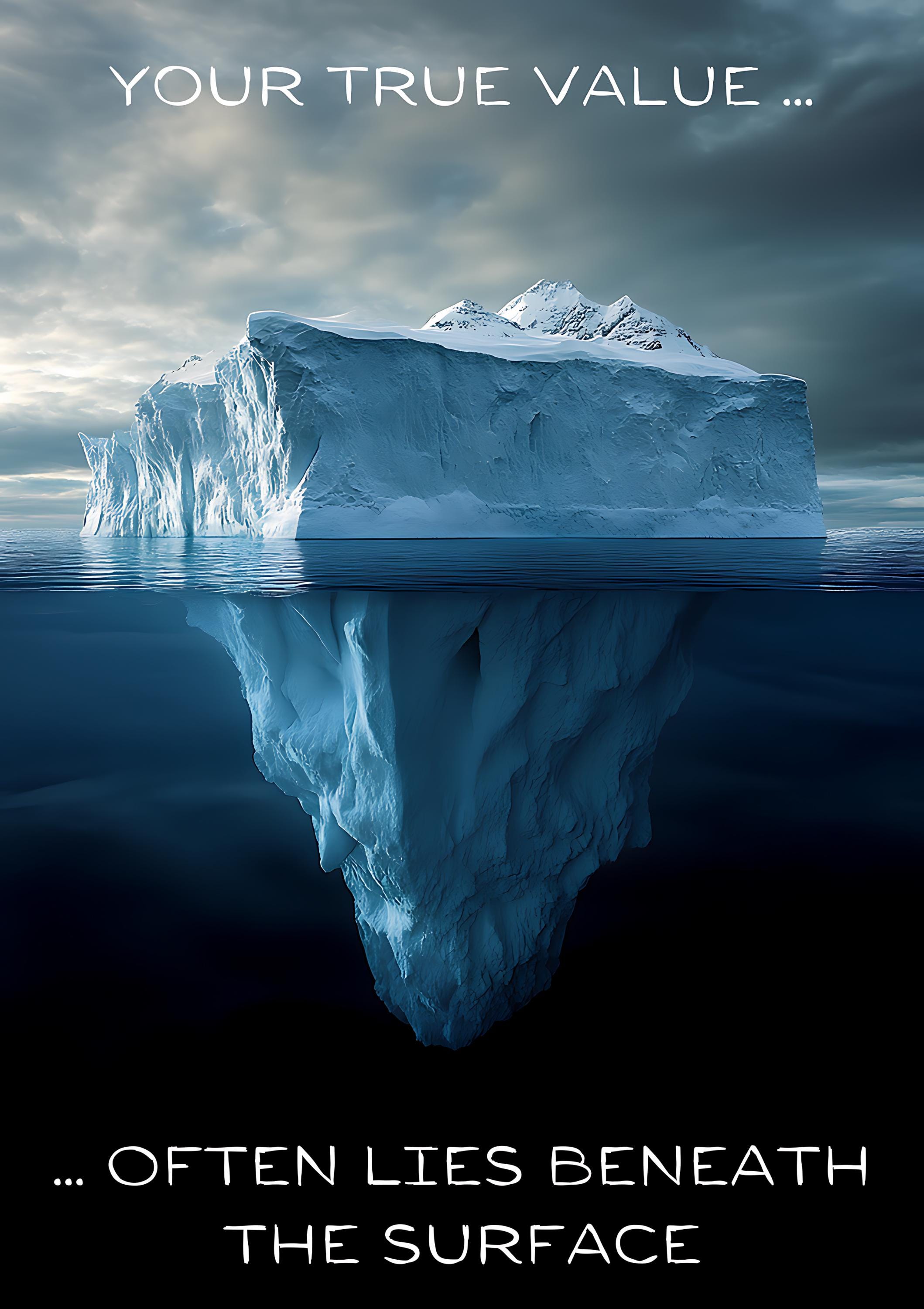 Iceberg Motivational Poster, Mental Health Poster, Self Care, Home and ...