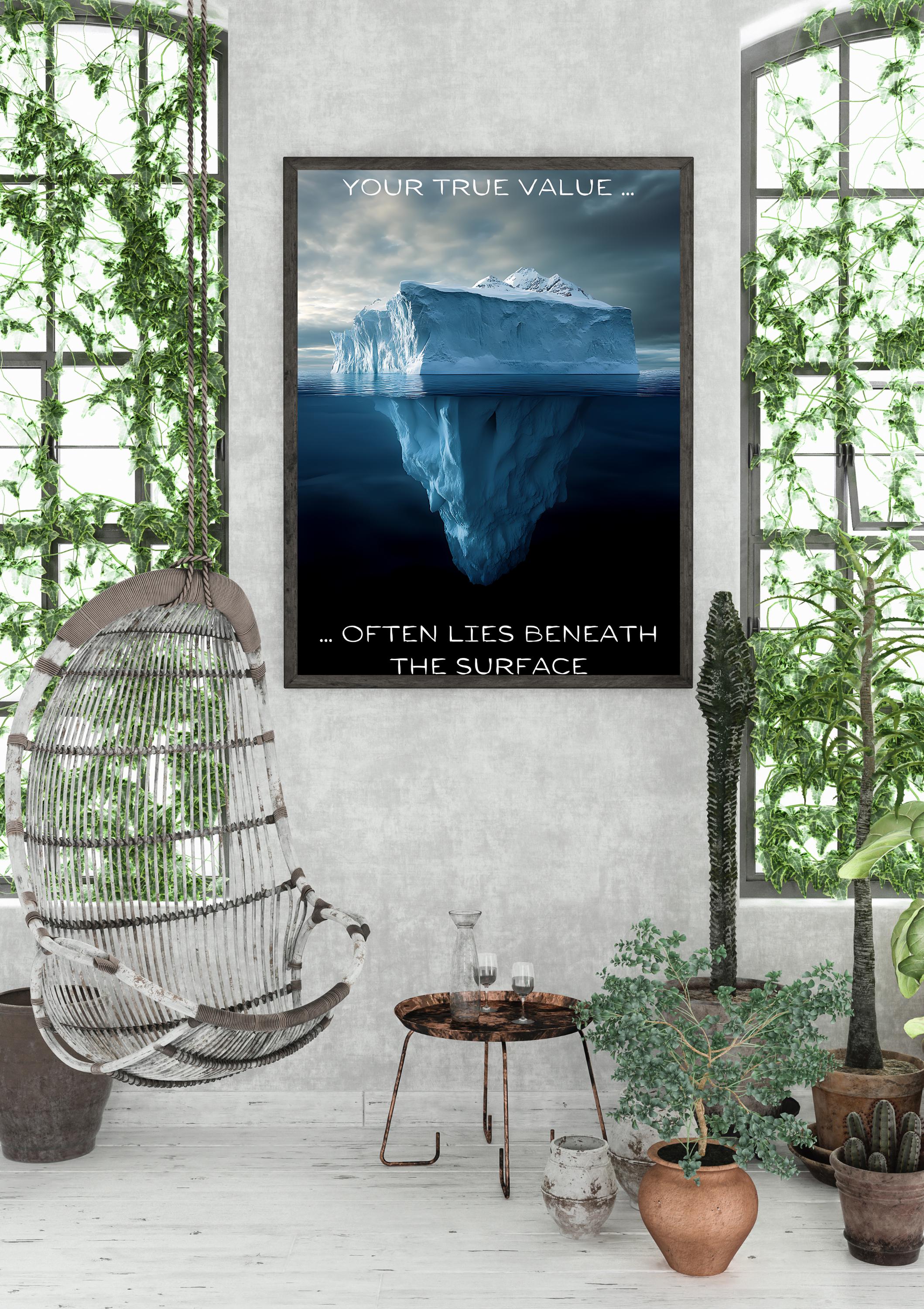 Iceberg Motivational Poster, Mental Health Poster, Self Care, Home and ...