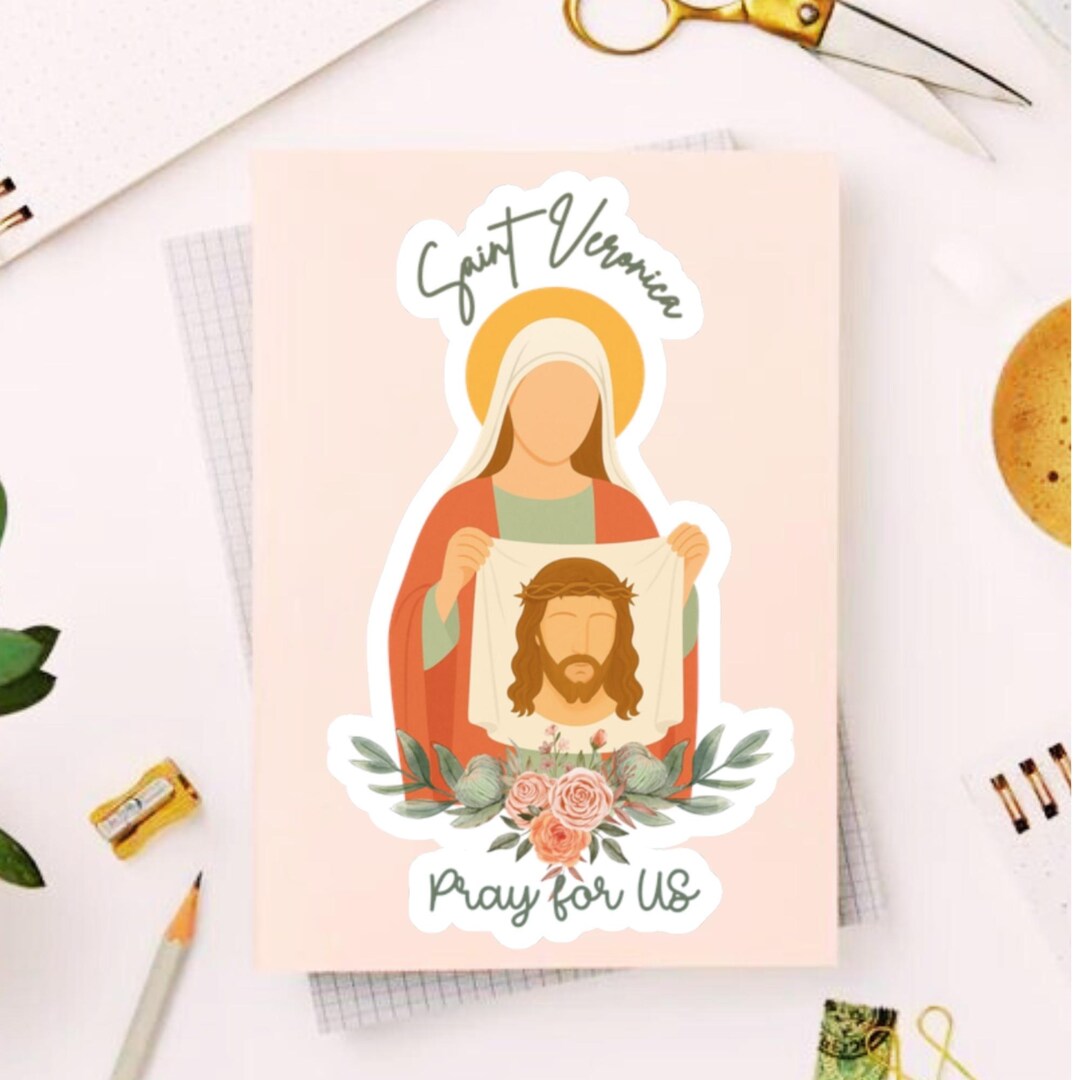 St. Veronica Pray for Us Sticker, Virgin Mary Sticker, Catholic Sticker ...