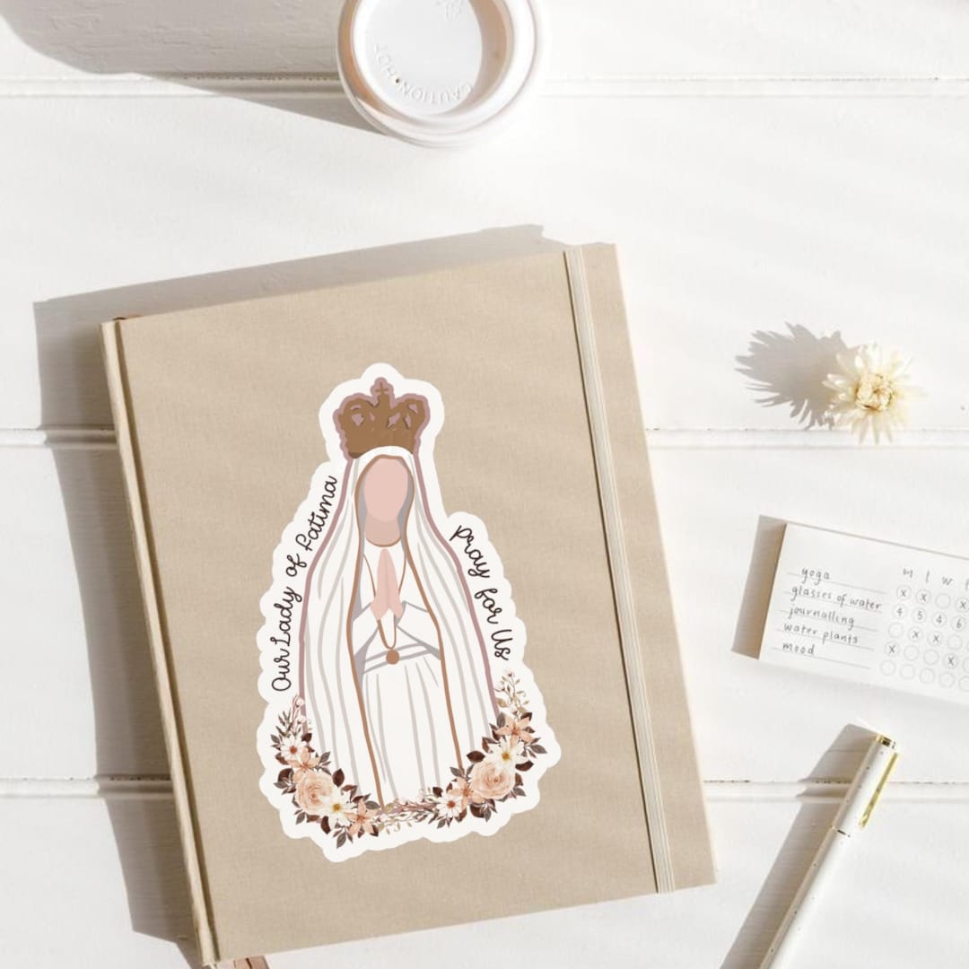 Our Lady of Fatima Sticker Catholic Vinyl Decal, Virgin Mary Religious ...