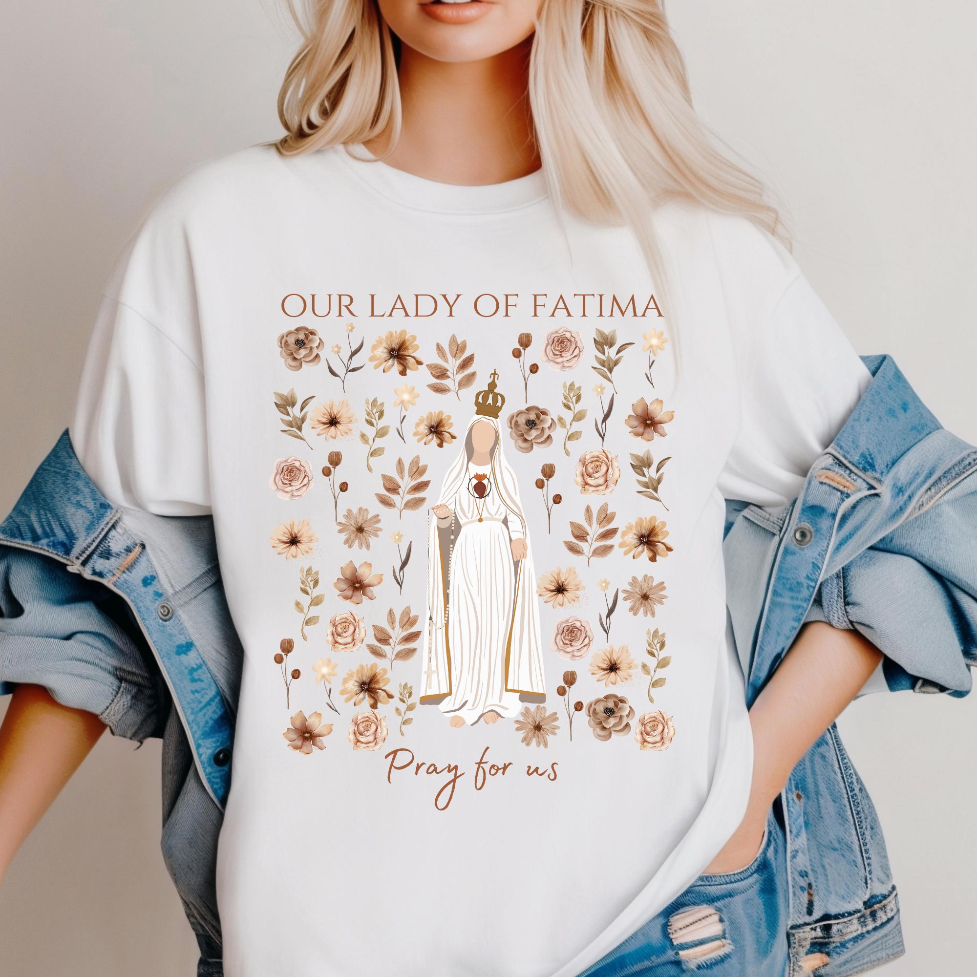 Our Lady of Fatima Tshirt, Catholic Tshirt, Religious Gift, Blessed ...
