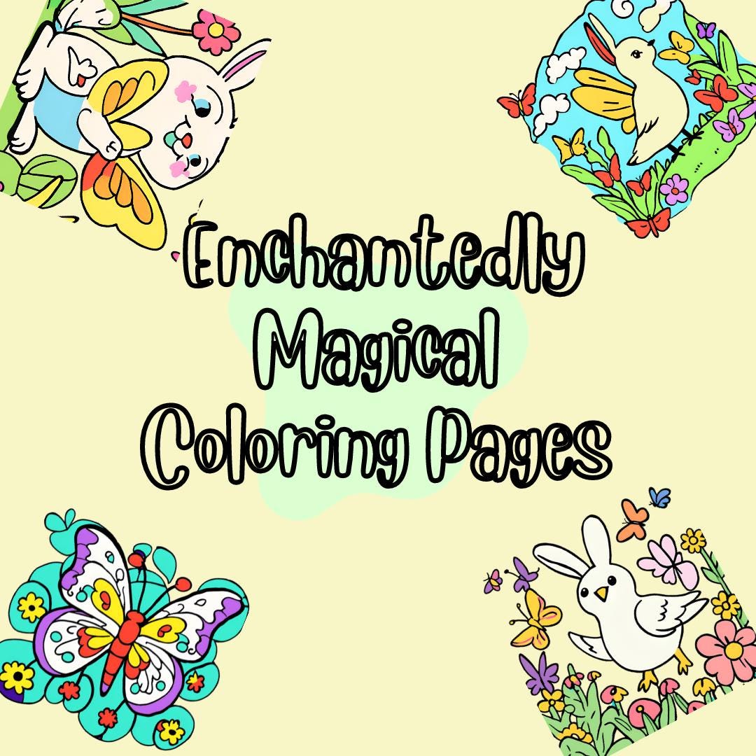 Enchantedly Magical Theme Coloring Pages for Kids | Adults - Etsy