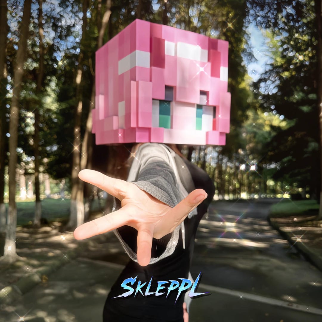 Custom Minecraft Mask - Pixel Style Masks - DJ Performance Helmets ...