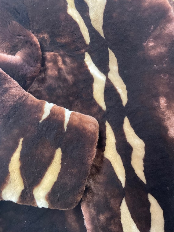 Vintage 30s 40s Mouton Fur Coat with High Collar and … - Gem