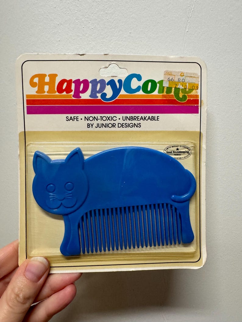 Vintage 70s Early 80s Plastic Animal Kids Comb Cute Animal Accessory ...