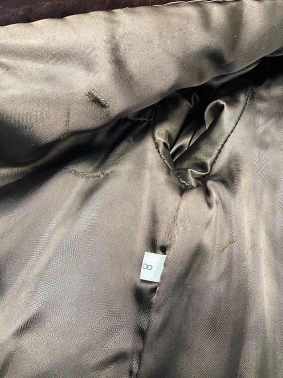 Vintage 30s 40s Mouton Fur Coat with High Collar and … - Gem