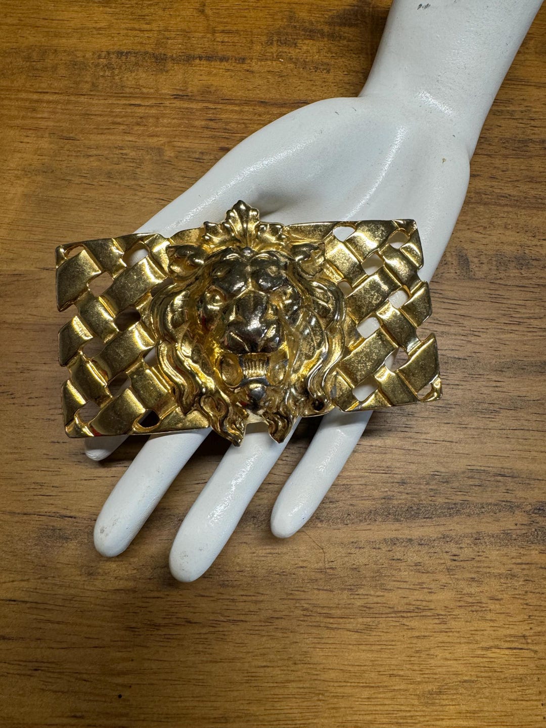 Vintage 80s 90s Gold Lion Head Belt Buckle Chunky Gold Statement Belt ...
