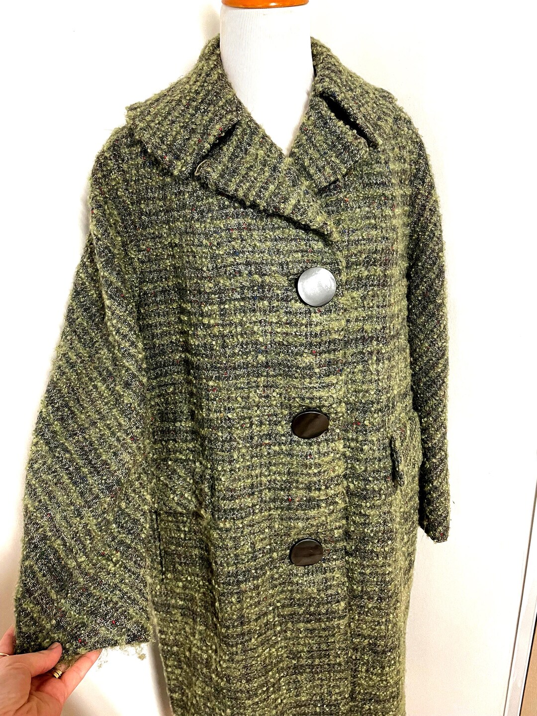 Vintage 50s Beautiful Sage Green Nubby Color Fleck Coat - Etsy