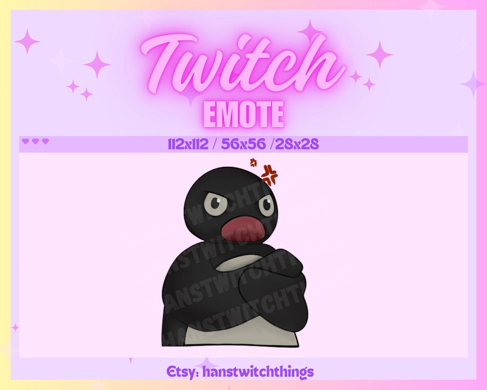 Angry Pingu Twitch Emote Noot Noot Meme Emote Stream Emote Meme Emote ...