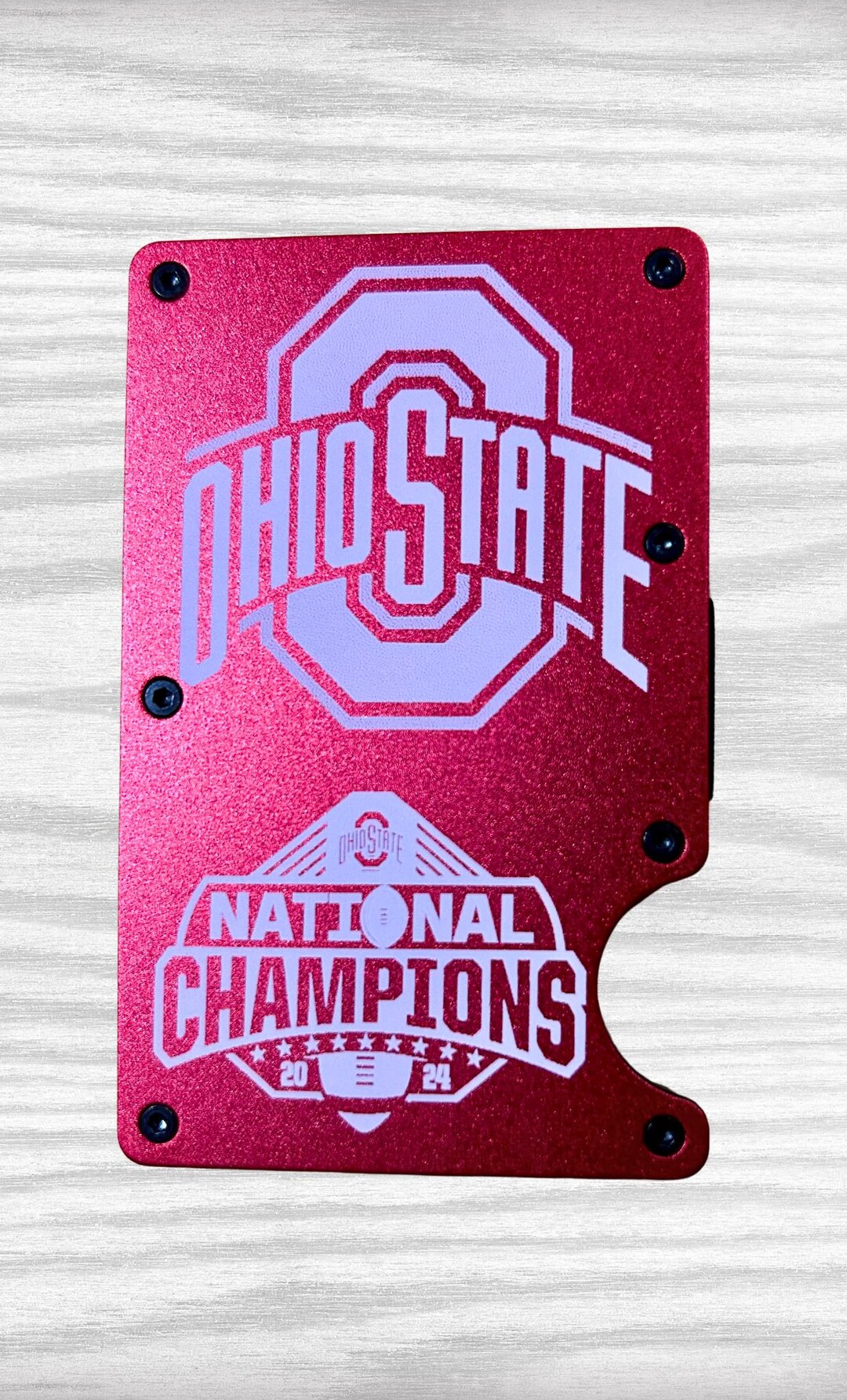 Ohio State 2024 Championship Engraved Metal Slim Metal Wallet | Custom ...