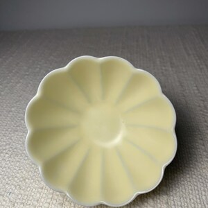 Handmade Pale Yellow Ru Ware Ceramic Chrysanthemum Tea Cup / Coffee Cup ...