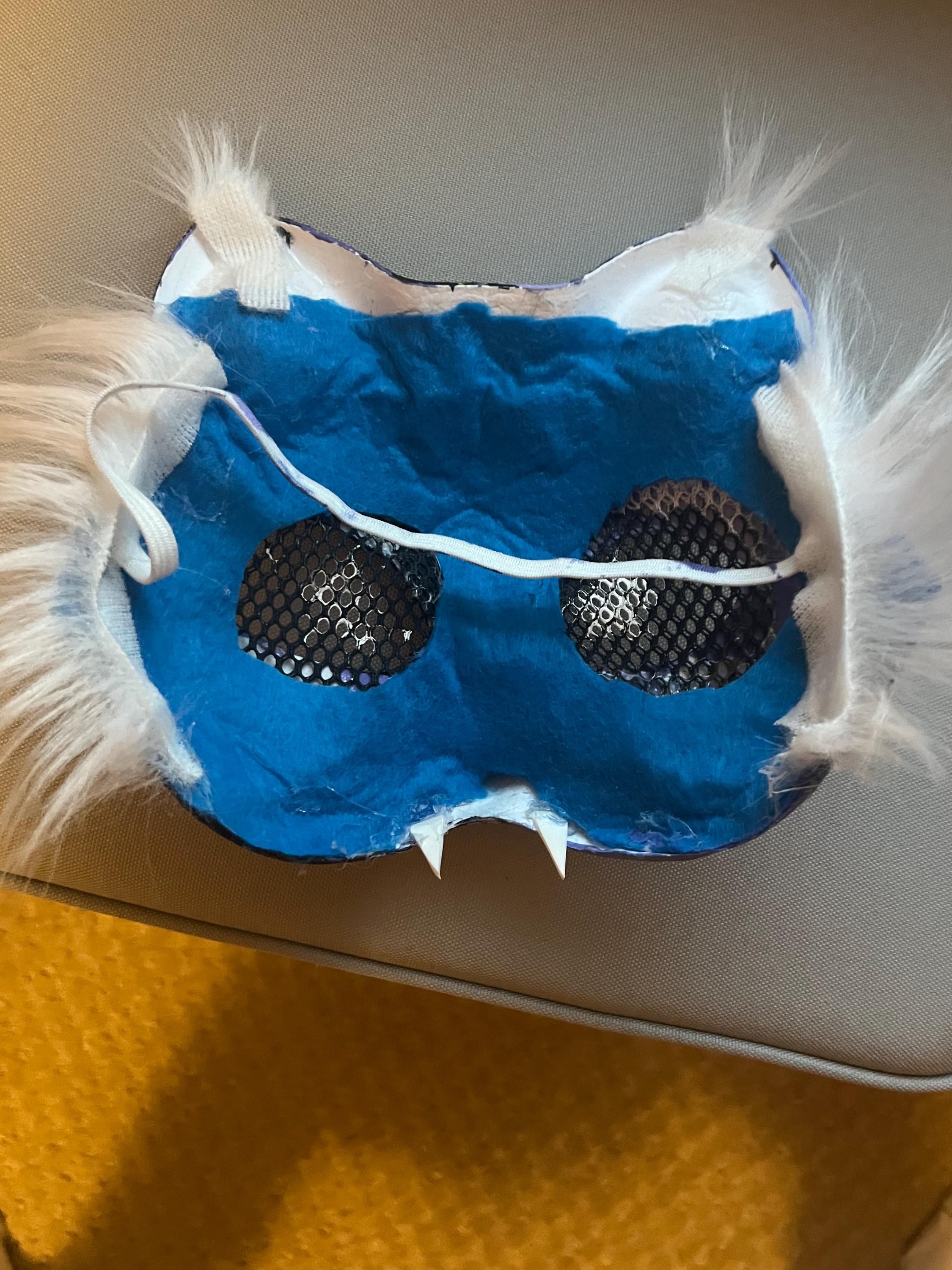 Alien Black and Purple Cat Therian Mask - Etsy