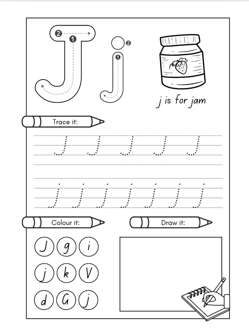 Alphabet Coloring & Activity Book - Etsy