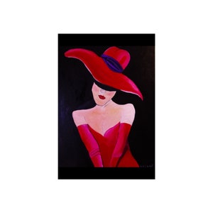 Lady in Red Art Prints, Lady in Red Wall Art, Little Red Dress Art ...