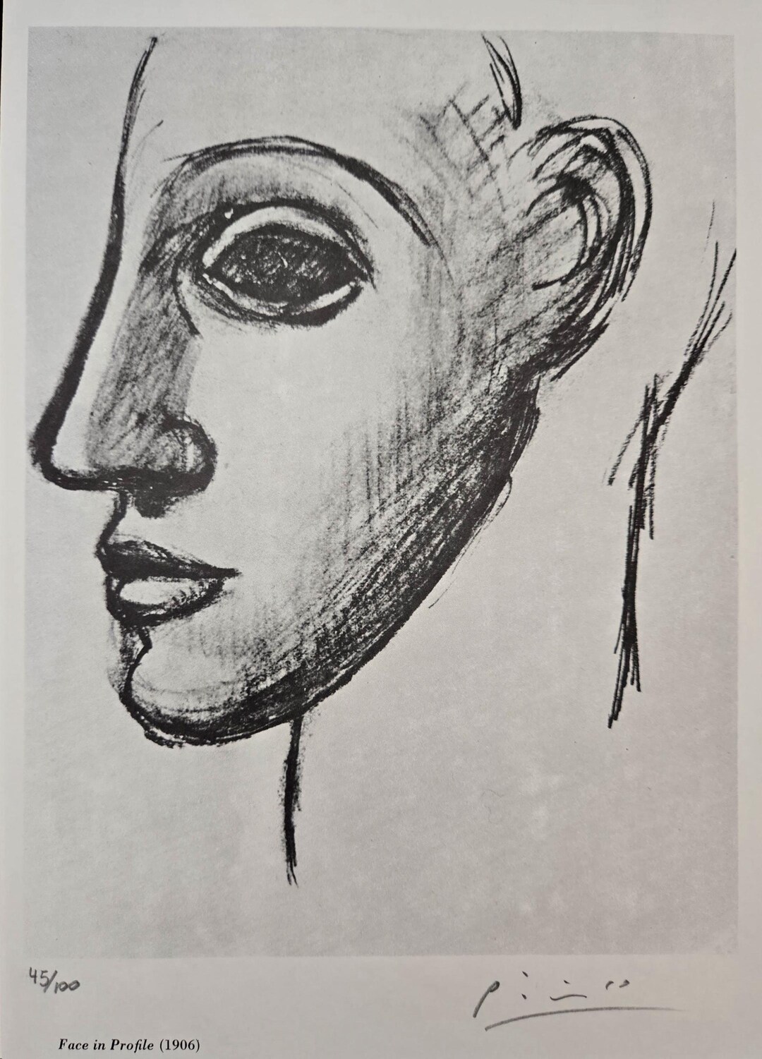 Pablo Picasso - Face in Profile 45/100 - Hand Signed Original Print ...