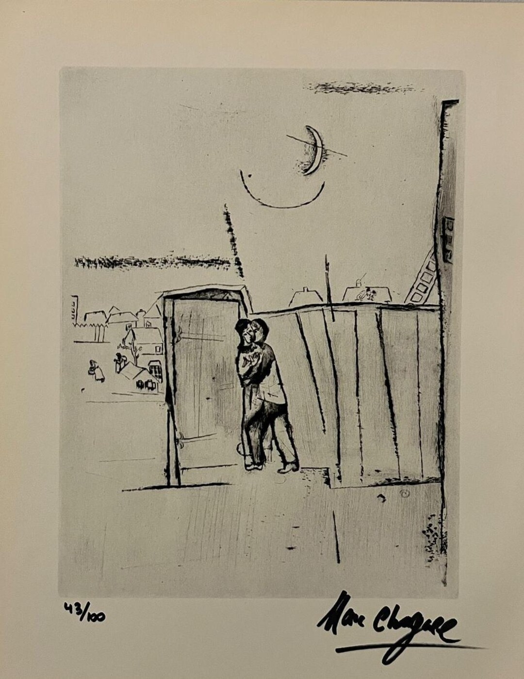 Marc Chagall - Before the Gate 43/100 - Hand Signed Original Print ...